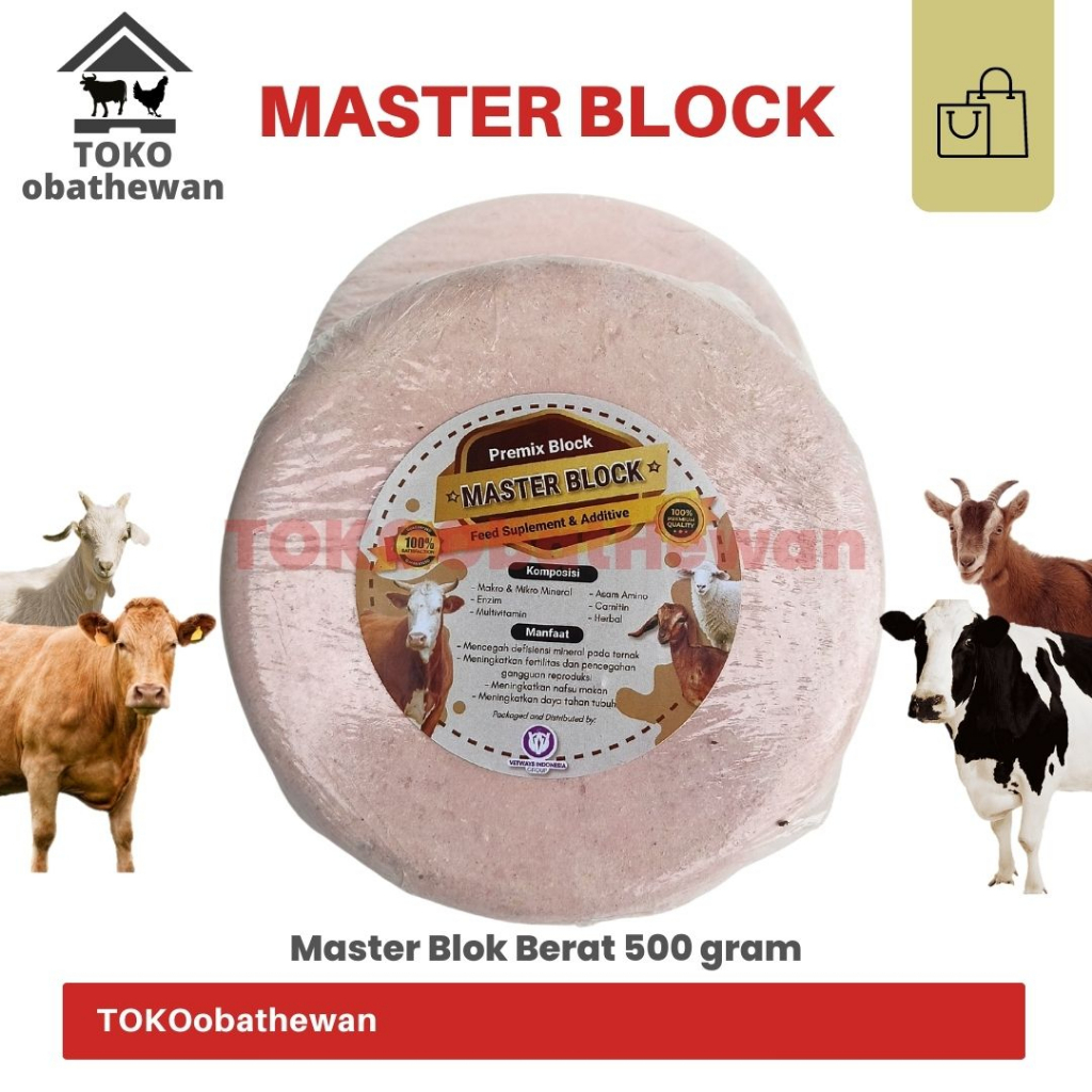 Jual MASTER BLOCK 500 gram - Premix Block Kambing Sapi Domba ...