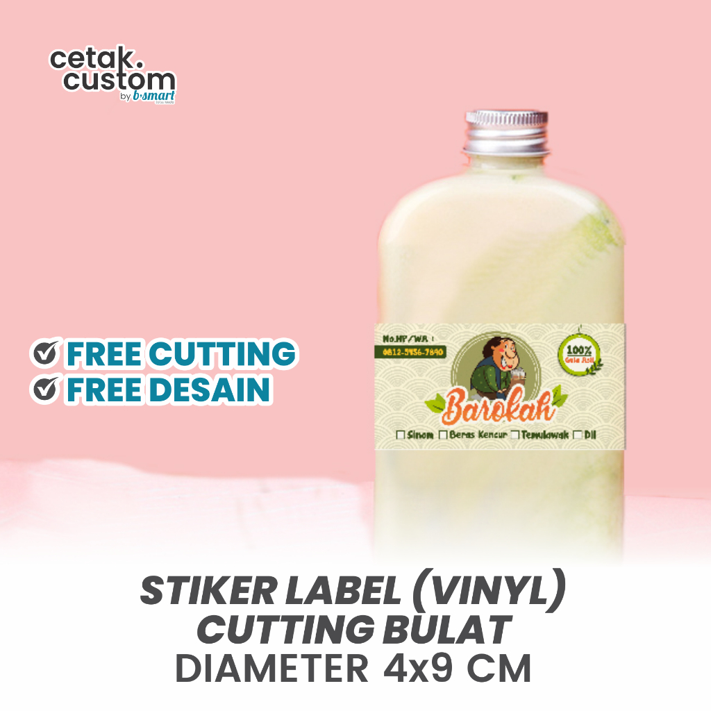 Jual STIKER LABEL MAKANAN (VINYL)+CUTTING PERSEGI PANJANG UKURAN 4x9 CM ...