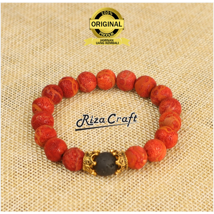 Jual Gelang Batu Akik Marjan Merah Red Coral ASLI Alam NATURAL untuk ...
