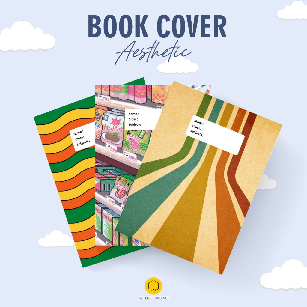 Jual SAMPUL BUKU AESTHETIC ISI 10 PCS / SAMPUL BUKU MOTIF RETRO KLASIK ...