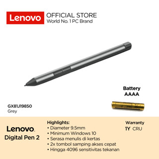 Jual Lenovo Digital Pen 2 GX81J19850 Stylus + Baterai AAAA Battery kompatibel dengan IdeaPad ...