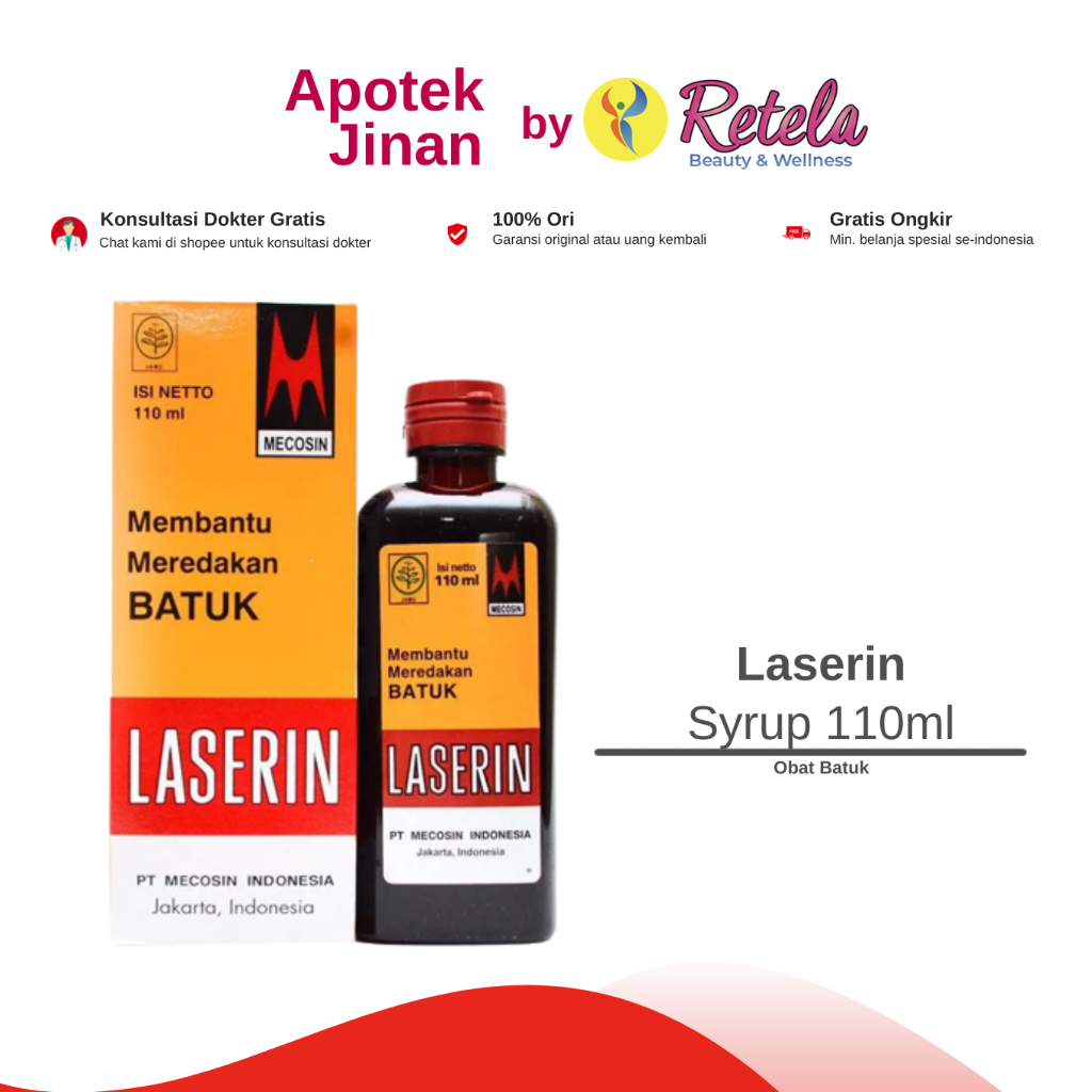 Jual LASERIN 110ML (N)/ OBAT BATUK | Shopee Indonesia