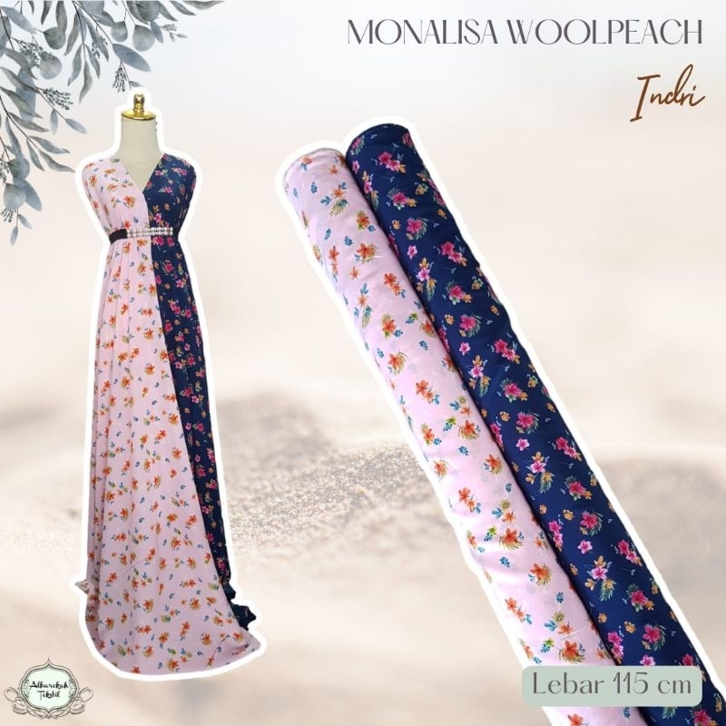 Jual Bahan Kain Monalisa Woolpeach Indri kain wolfis wool peach halus ...