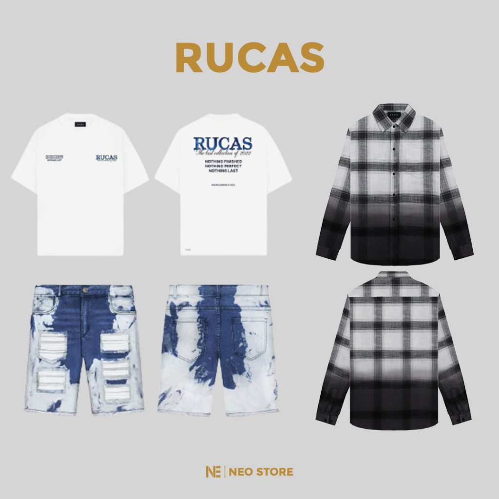 Jual RUCAS Flanel White Gradation Juna / SHORT CAVIAR WHITE THE LAST ...