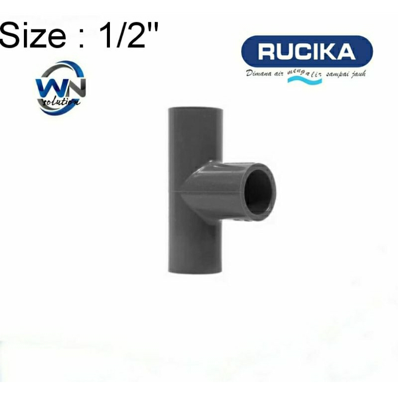 Jual Sambungan pipa fitting pvc Tee AW 1/2"Rucika | Shopee Indonesia