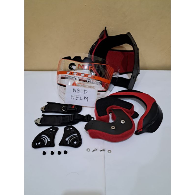 Jual Paket komplit busa helm kyt dj maru dan kaca visor warna hitam ...
