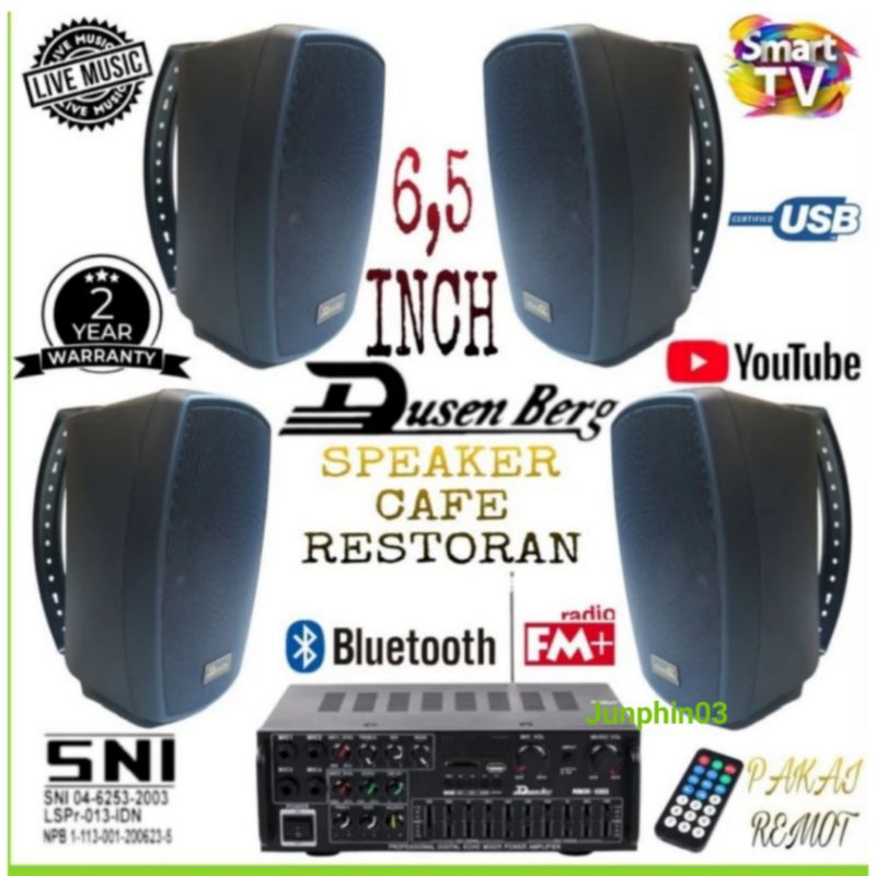 Jual SOUND SYSTEM RESTORAN CAFE/KAFE PAKET SPEAKER 4TITIK +BREKET+AMPLI ...