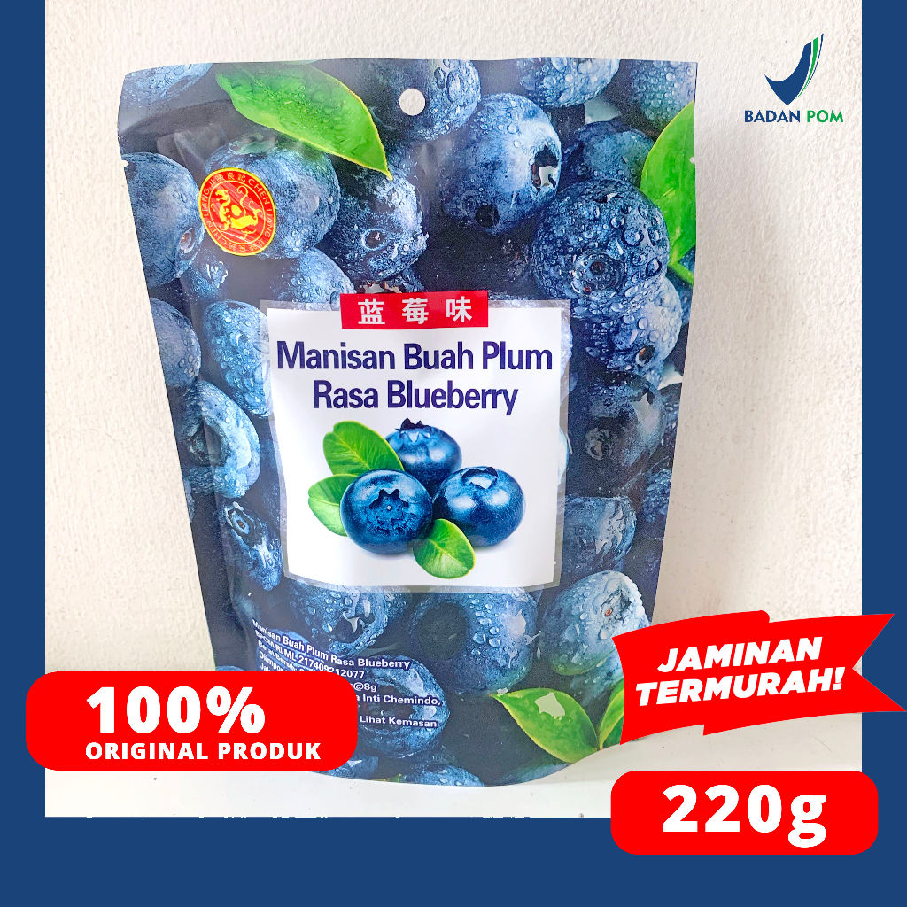 Jual MANISAN BUAH PLUM BASAH RASA BUAH BLUEBERRY 220 GR CHEN LIANG JI ...