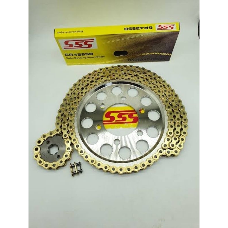 Jual gear set sss tk 428 13 - 17 43 - 49 untuk CBR150R k45N K45R cbr ...