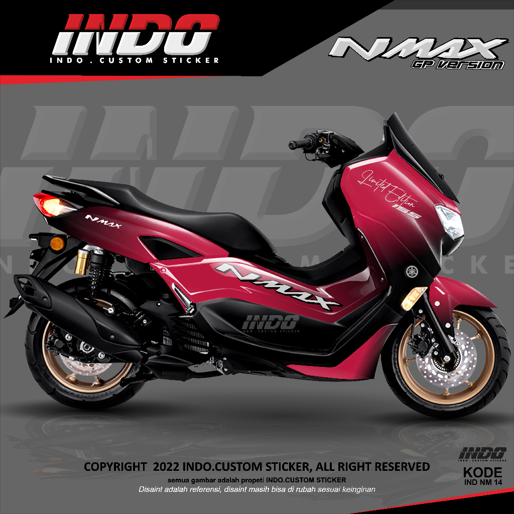 Jual Decal Nmax New sticker Nmax terbaru decal nmax simple nmax 155 ...