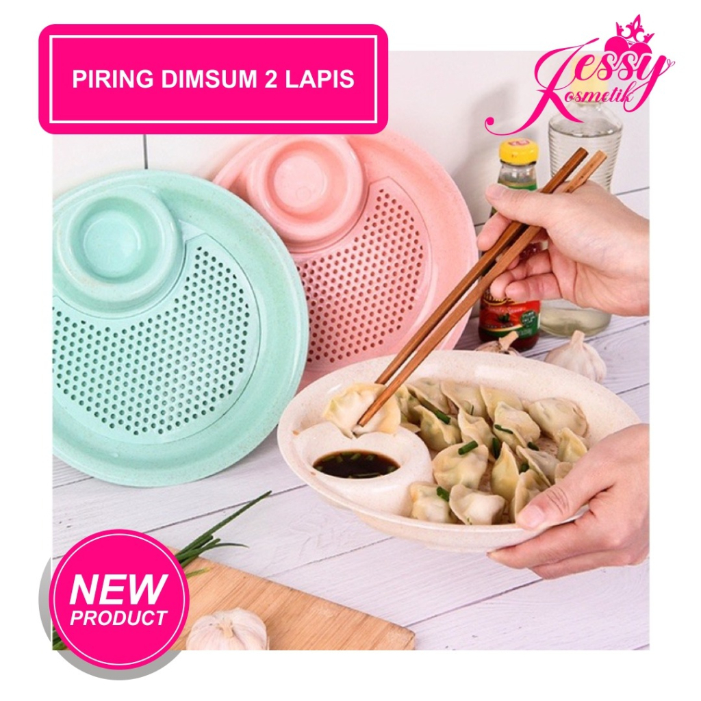 Jual [150gr] T814 | Piring Pangsit Dim Sum Sushi 2 Lapis Piring Buah ...