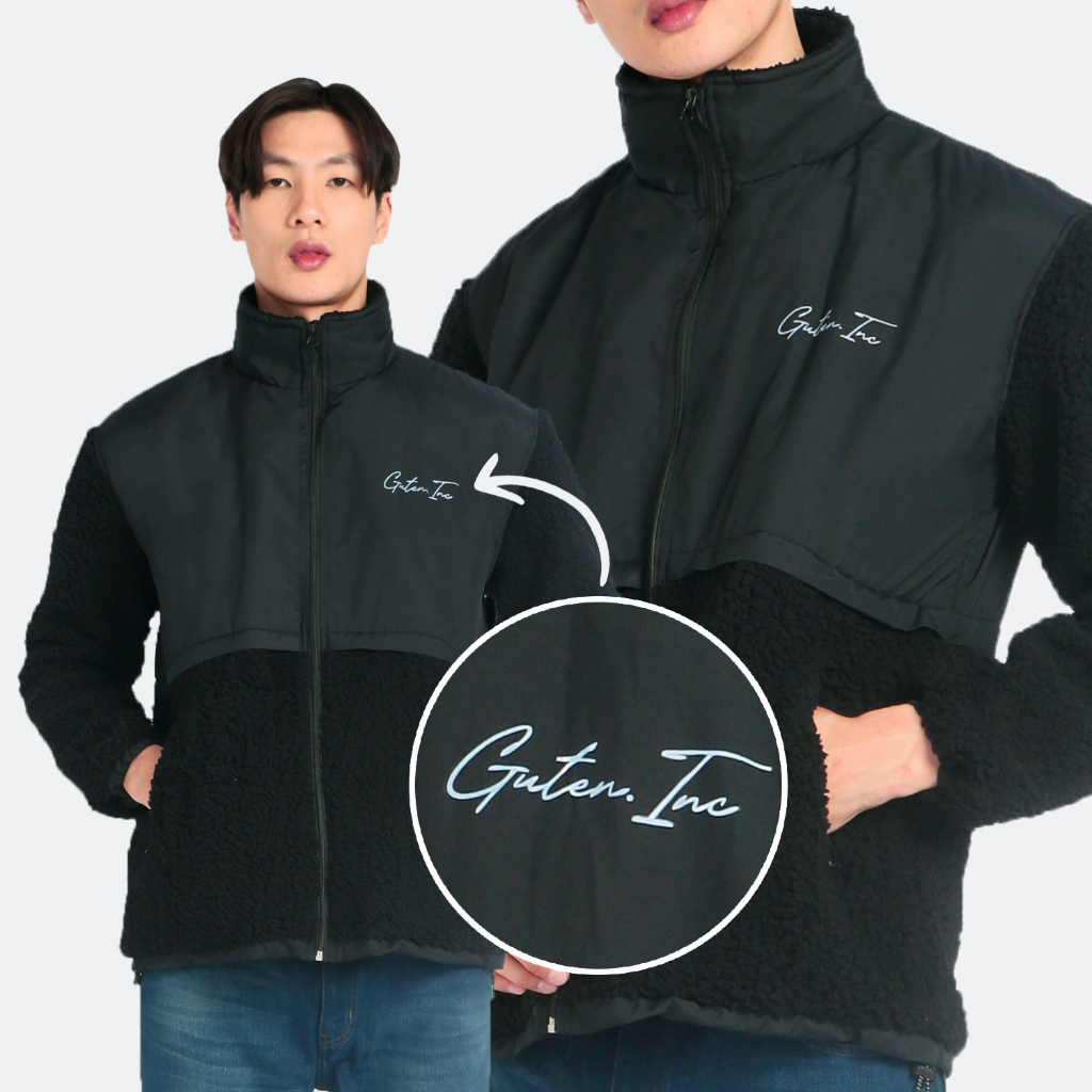 Jual Guten Inc - Jacket Hitam Sherpa Pria Taliskho Black Jacket ...