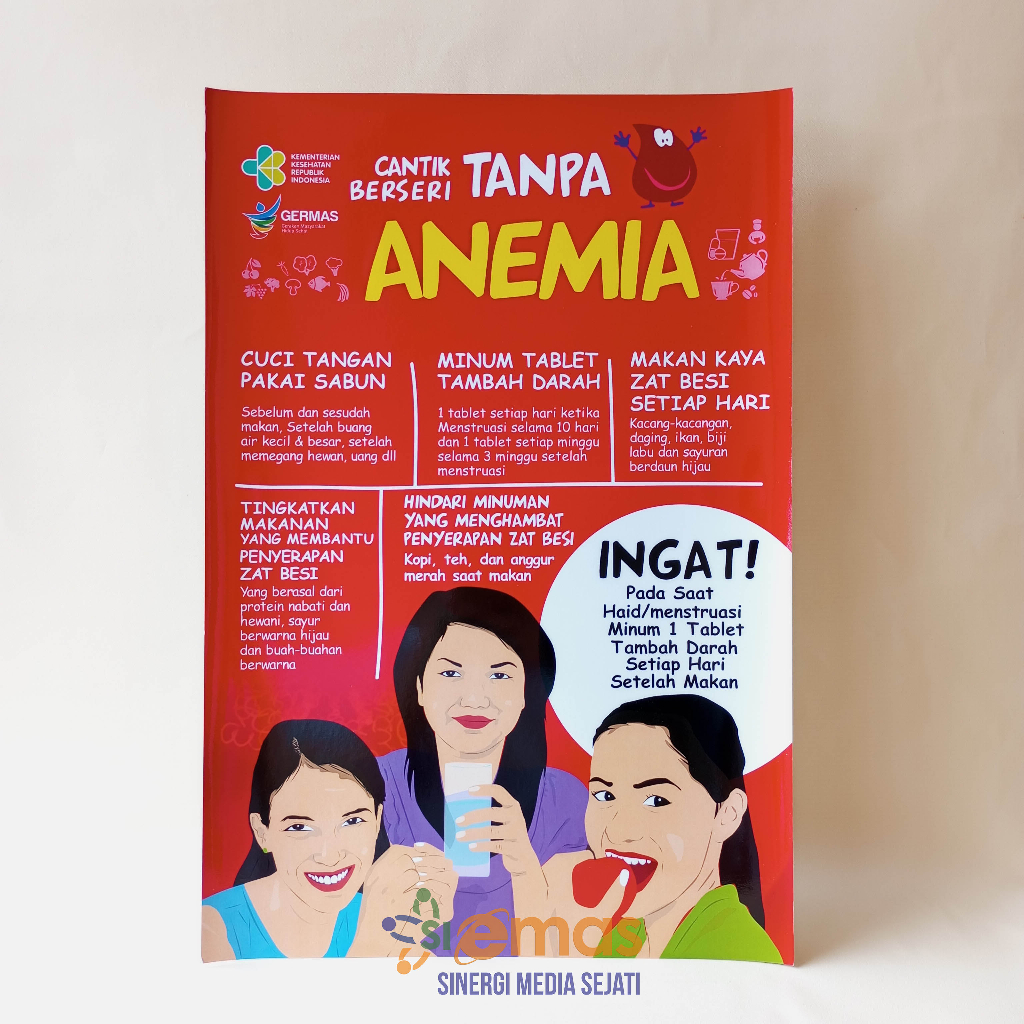 Jual Poster Kesehatan | Poster Anemia | Poster Cantik Berseri Tanpa ...