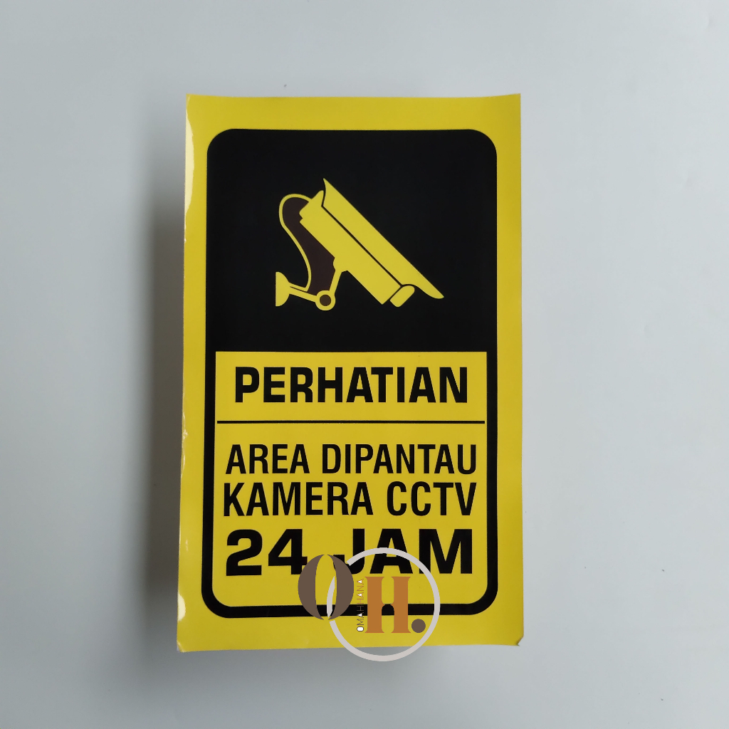 Jual Stiker Area Dipantau CCTV - Stiker CCTV - Stiker Vinyl | Shopee Indonesia
