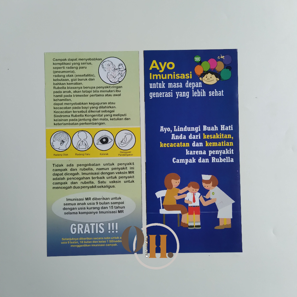Jual Flyer Ayo Imunisasi - Flyer MR Rubella - Flyer Campak Rubella ...