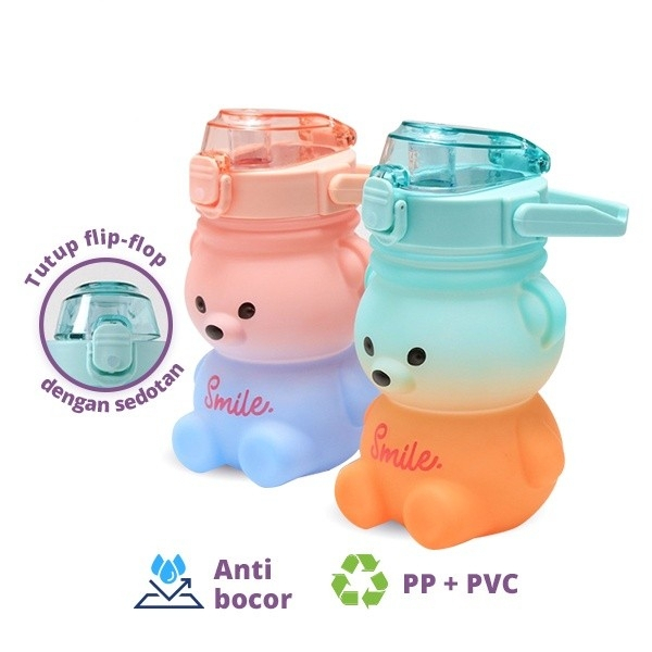 Jual Botol Minum Anak Boneka Viral Panda Beruang Bear Grad | Shopee ...