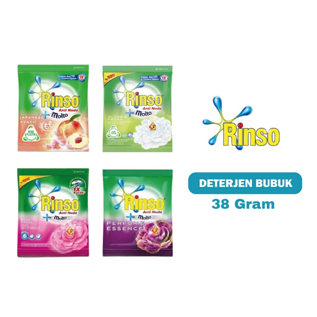Jual Rinso Anti Noda + Molto Deterjen Bubuk Sachet - 6x 38 gram ...