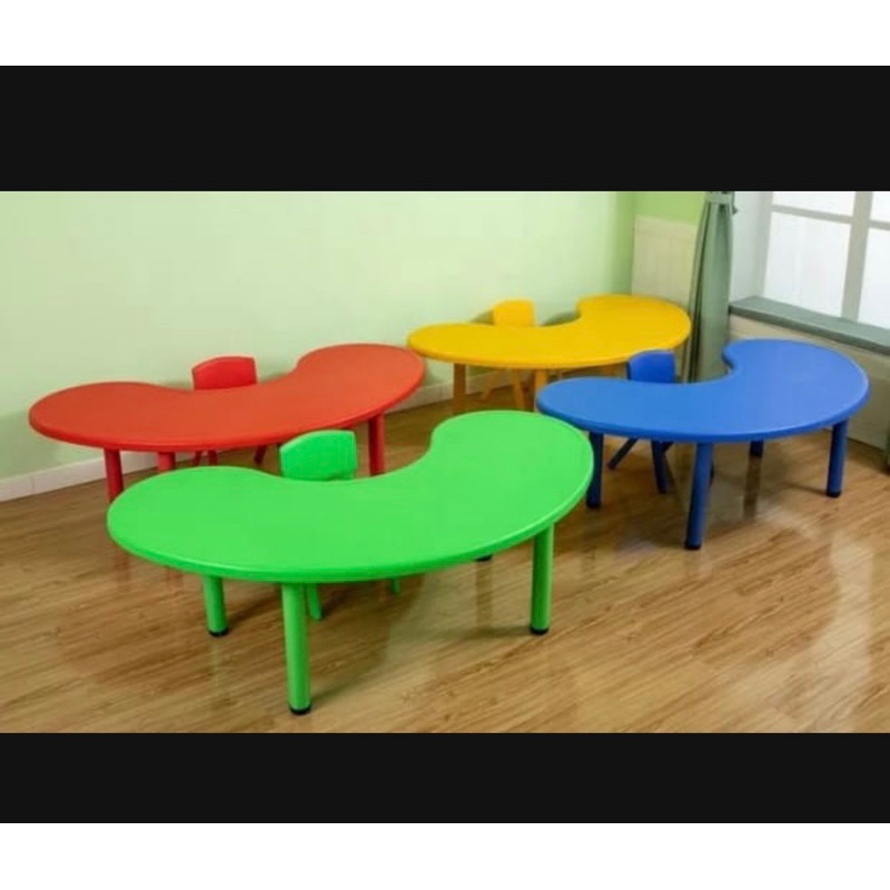 Jual PREMIUM TEBAL MEJA PAUD TK ANAK PERSEGI BULAN LONJONG WARNA WARNI ...