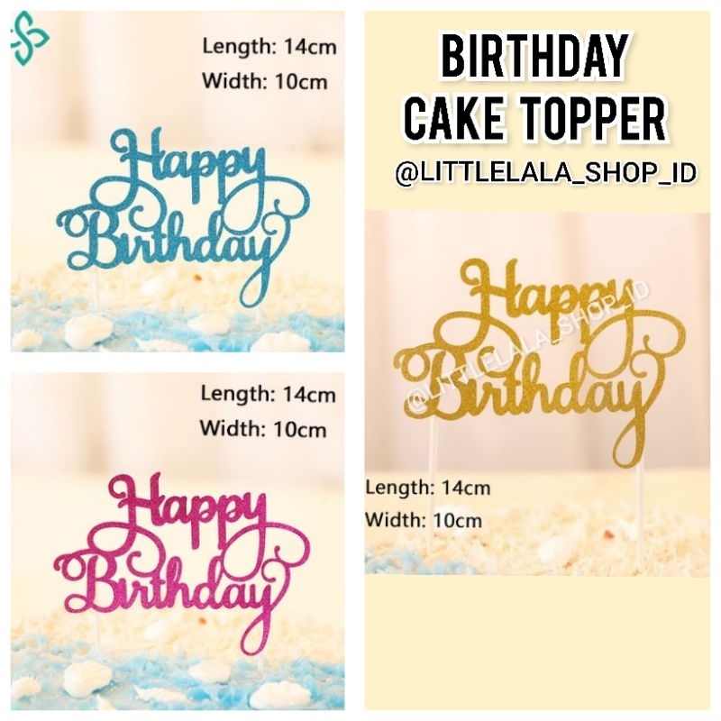 Jual Topper Kue Ultah/Birthday Cake Topper/hiasan kue ulang tahun ...