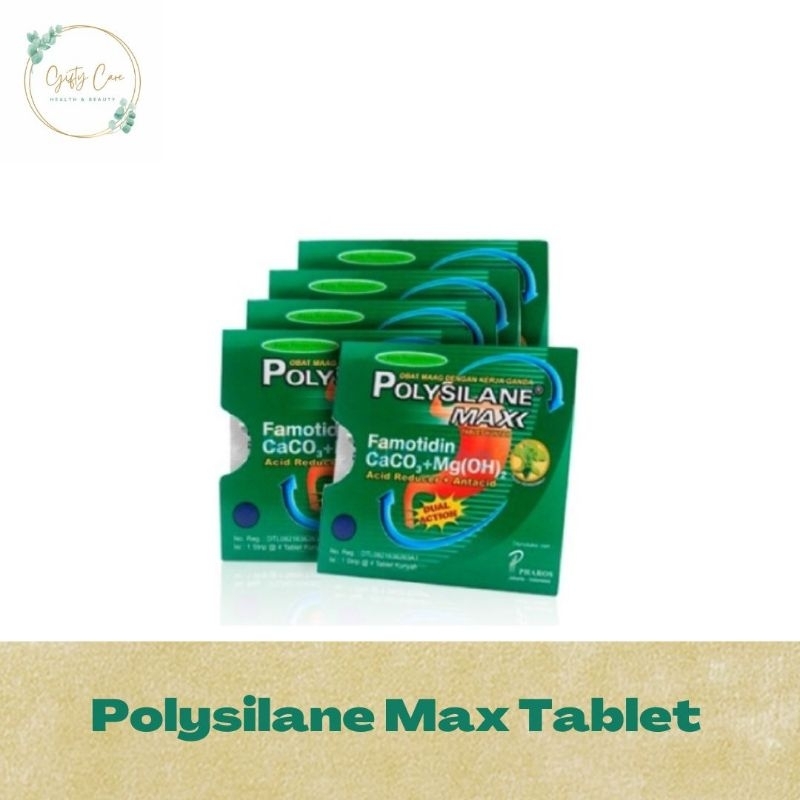 Jual Polysilane Max Tablet 1 Strip 4 Tablet /Obat Maag/Asam Lambung ...
