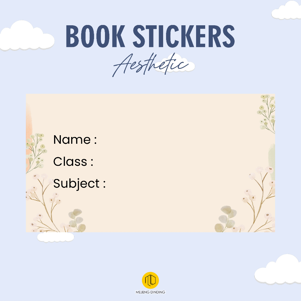 Jual STIKER MAPEL ISI 30 PCS / STIKER BUKU CUSTOM TEMA AESTHETIC ...