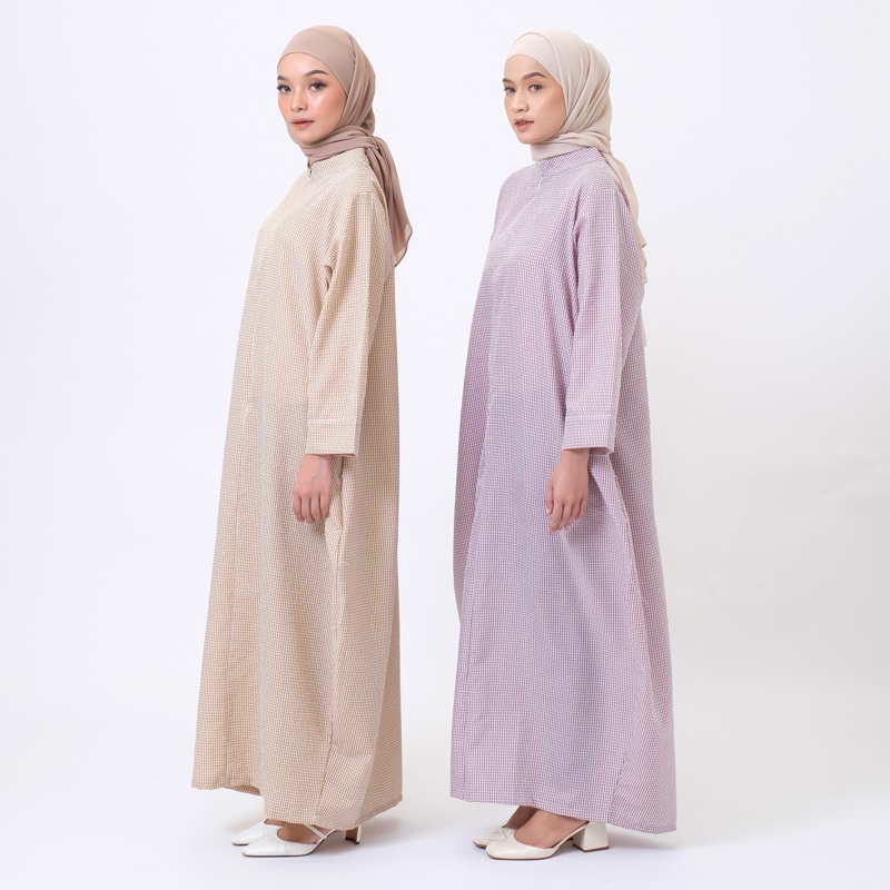 Jual Kaslan Abaya in Gingham Series Marvshe | Shopee Indonesia