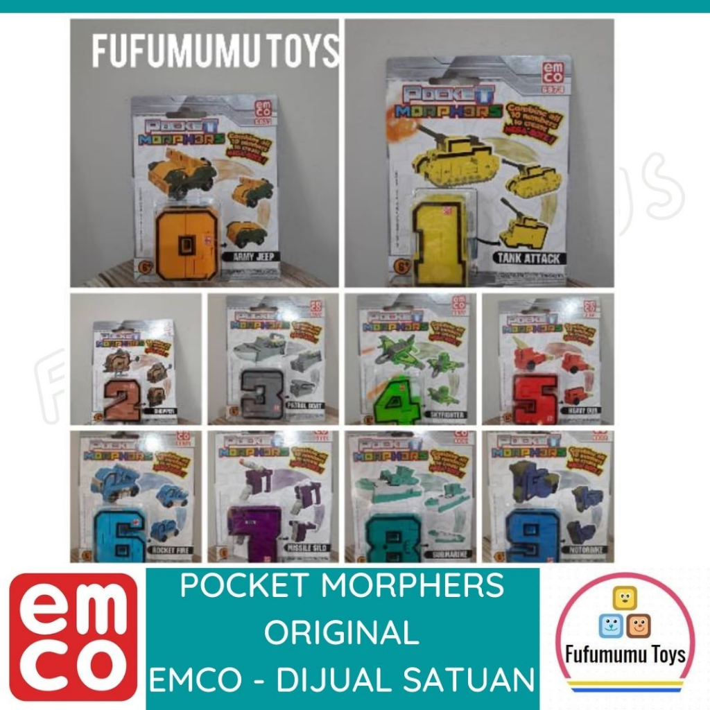 Jual EMCO POCKET MORPHERS ANGKA 0-9 BISA JADI MEGA BOTZ | Shopee Indonesia
