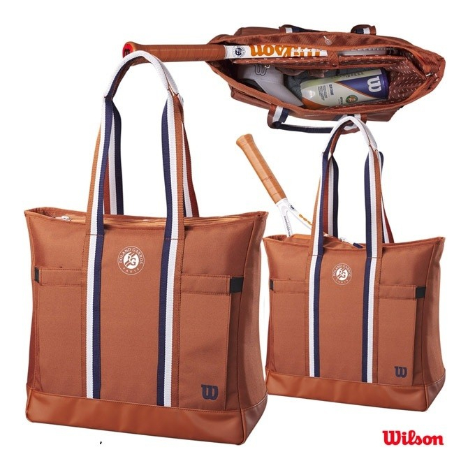 Jual Tas Tenis Wilson Roland Garros Tote Bag 2023 Brown Wilson Totebag ...