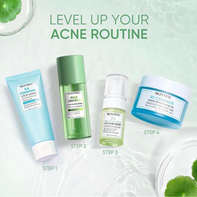 Jual SKINTIFIC ACNE SERIES / SKINTIFIC PURE CENTELLA ACNE CALMING TONER ...