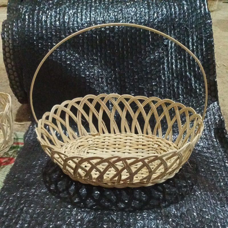 Jual keranjang kiring ukuran 30x20 cm tangkai keranjang rotan buah ...