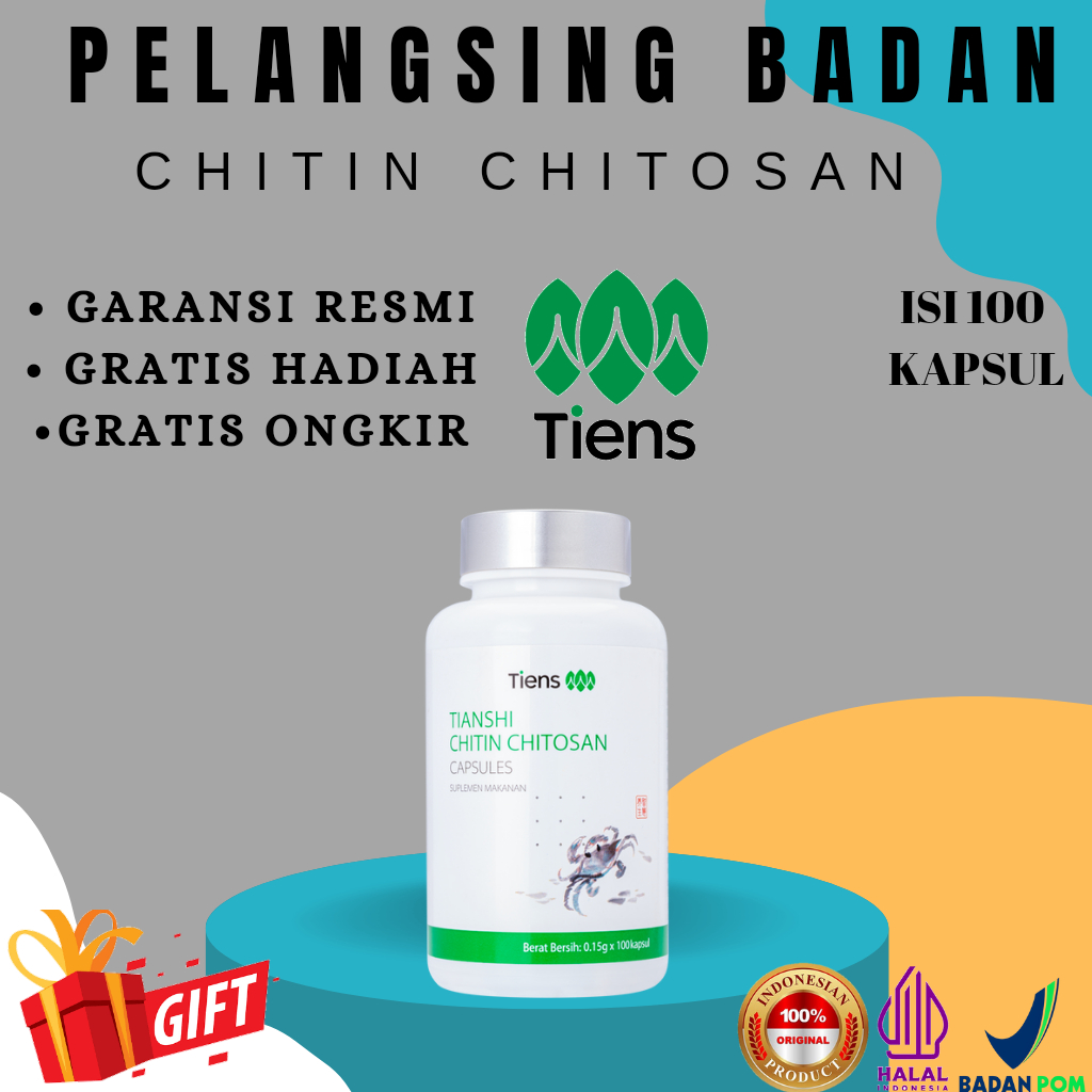 Jual [COD] Tiens / Tianshi Chitin Chitosan Isi 100 Kapsul | Detox ...
