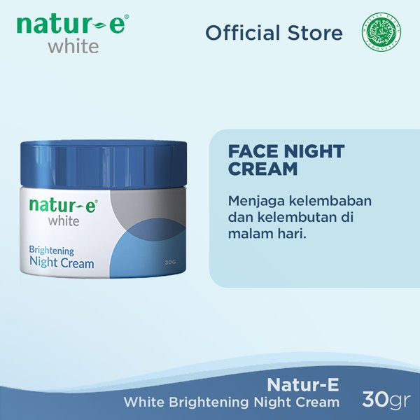 Jual NATUR-E WHITE BRIGHTENING NIGHT CREAM ( KRIM BIRU 30GR ) | Shopee ...