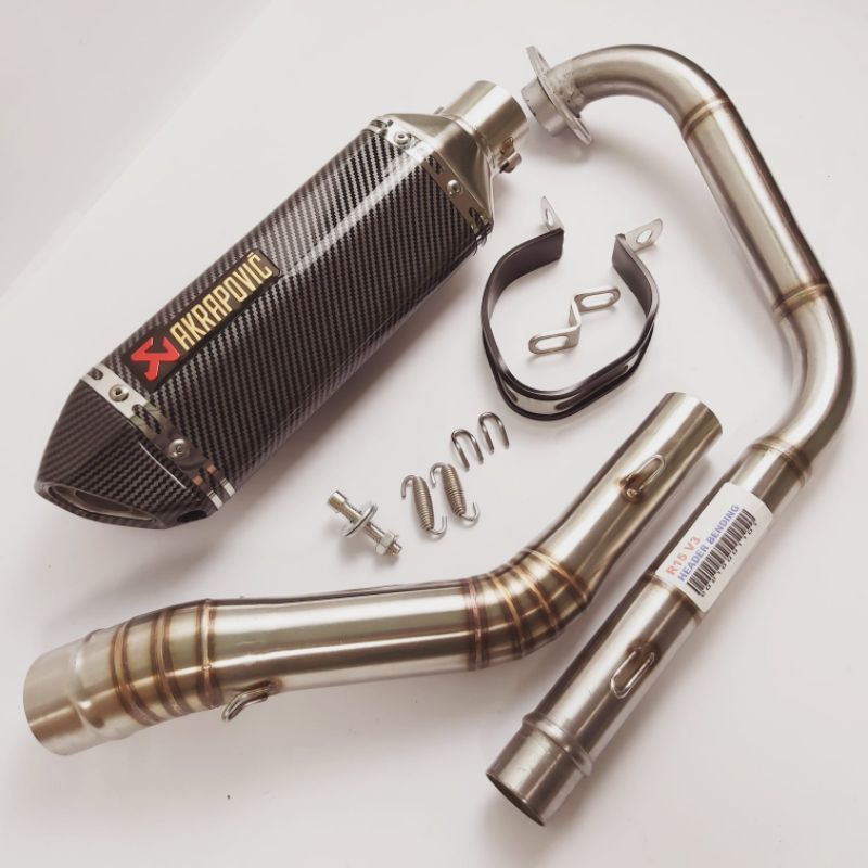 Jual KNALPOT Original Import TAIWAN AKRAPOVIC FULL CARBON NGEBAS FOR ...