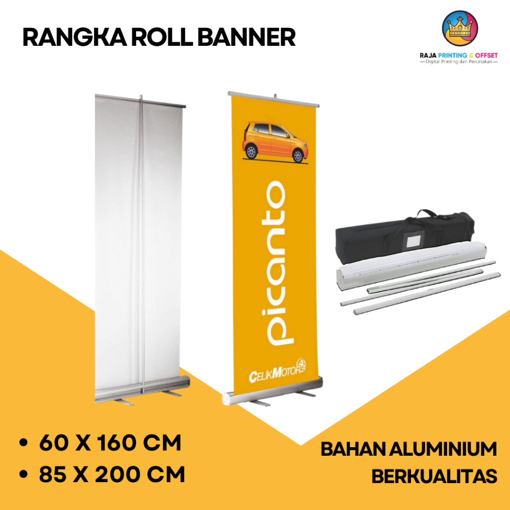 Jual RANGKA Kerangka Tulang Roll Up Banner Ukuran Standar 60x160 cm | 85 x 200 cm | Shopee Indonesia