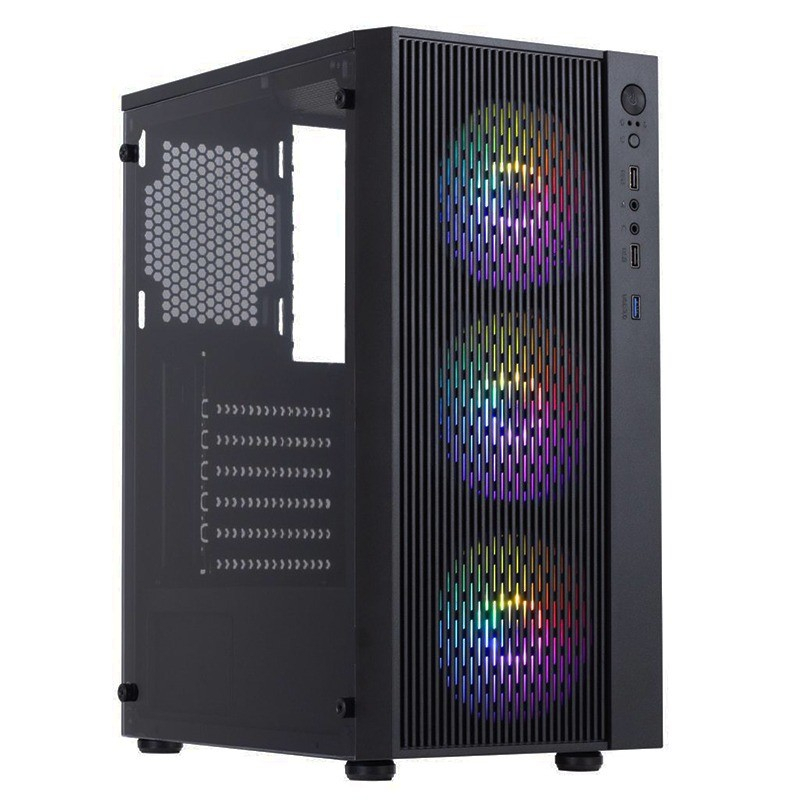 Jual CASING PC POWER UP RAPTOR SENTINEL MID TOWER ATX WITH 3 FAN CASE ...