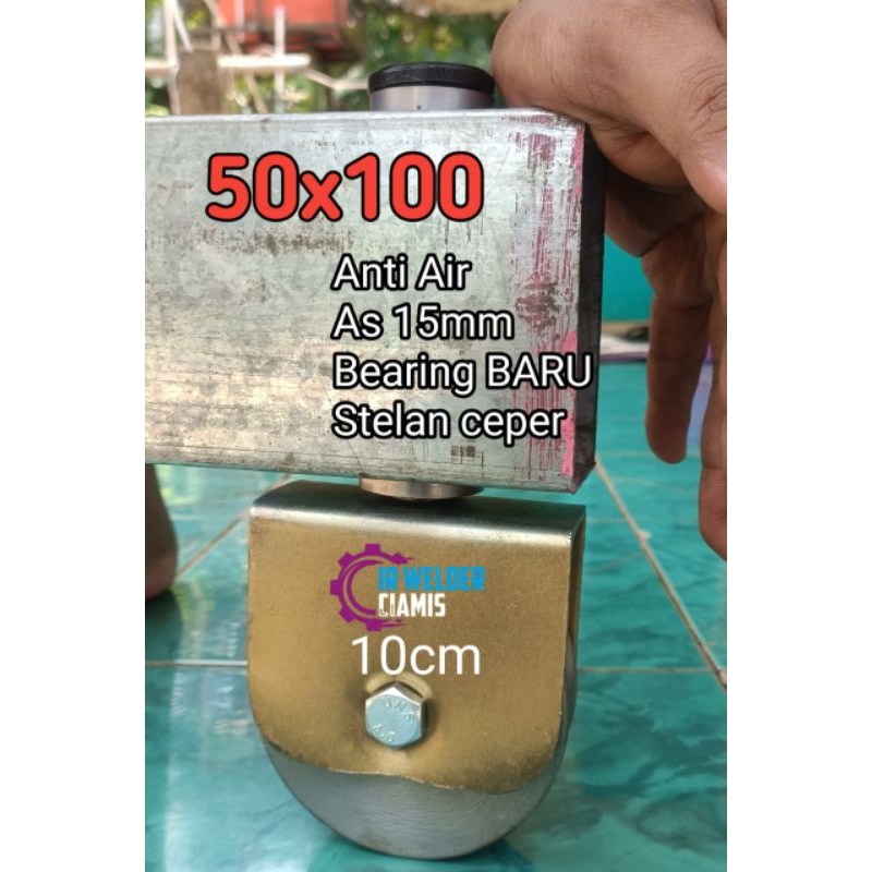Jual Roda sliding anti anjlok Ukuran roda 10 cm buat holow 5x10cm ...