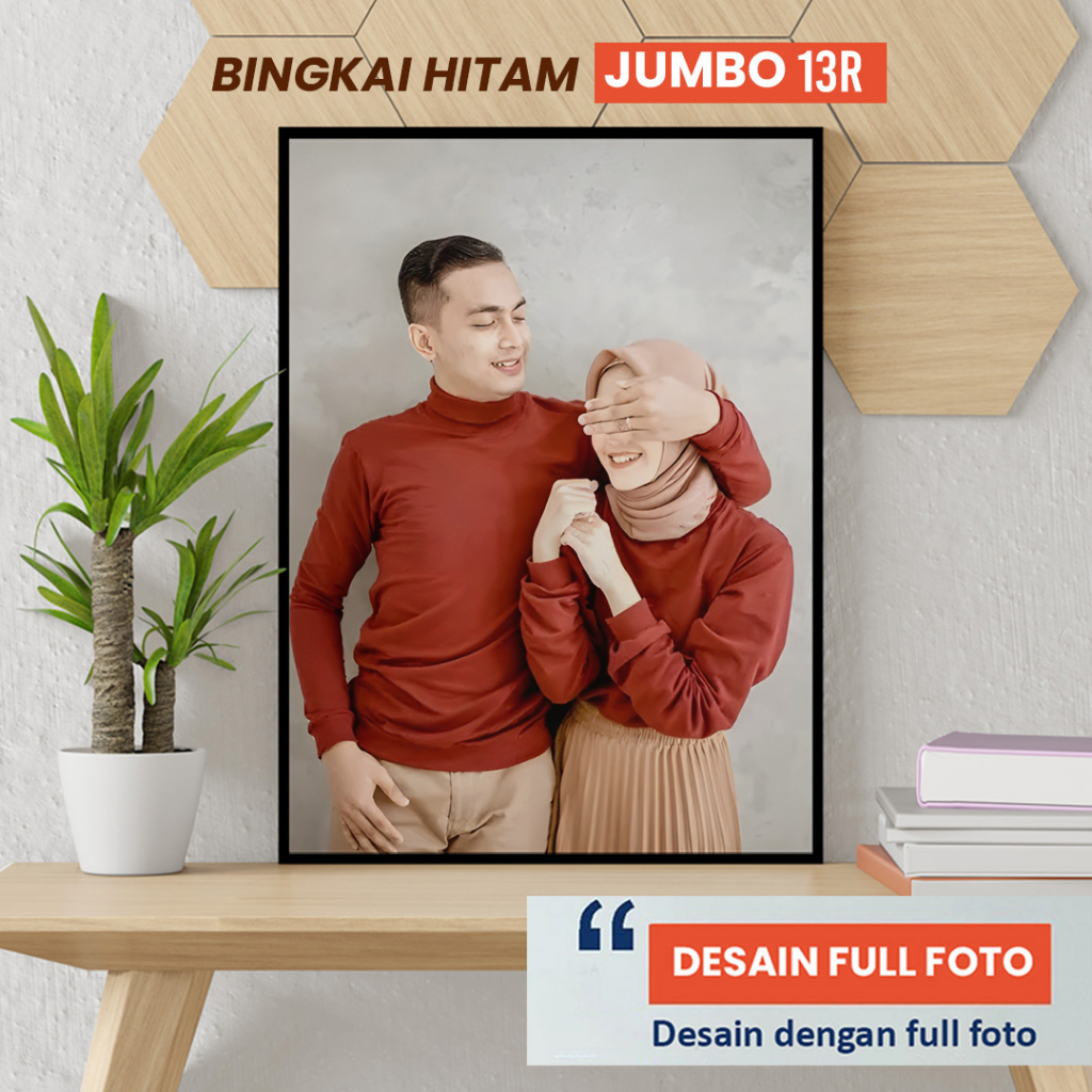 Jual CETAK FOTO A3 + BINGKAI TEBAL FRAME BLOCK DEKORASI RUMAH HIASAN ...