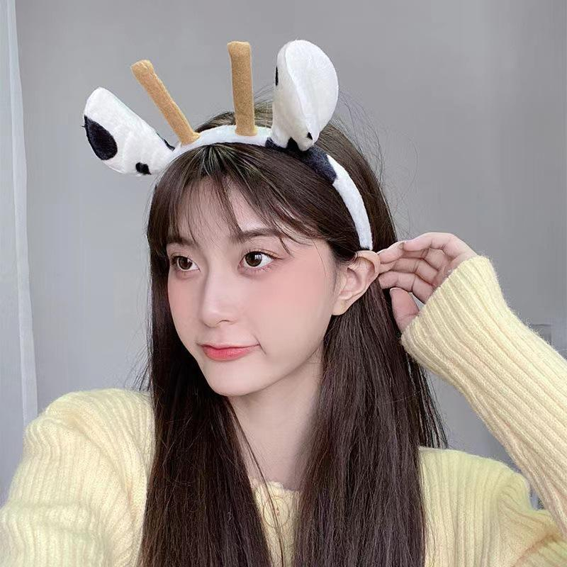 Jual PH092 Bando morif lucu bando anak motif sapi bandana wanita cow ...