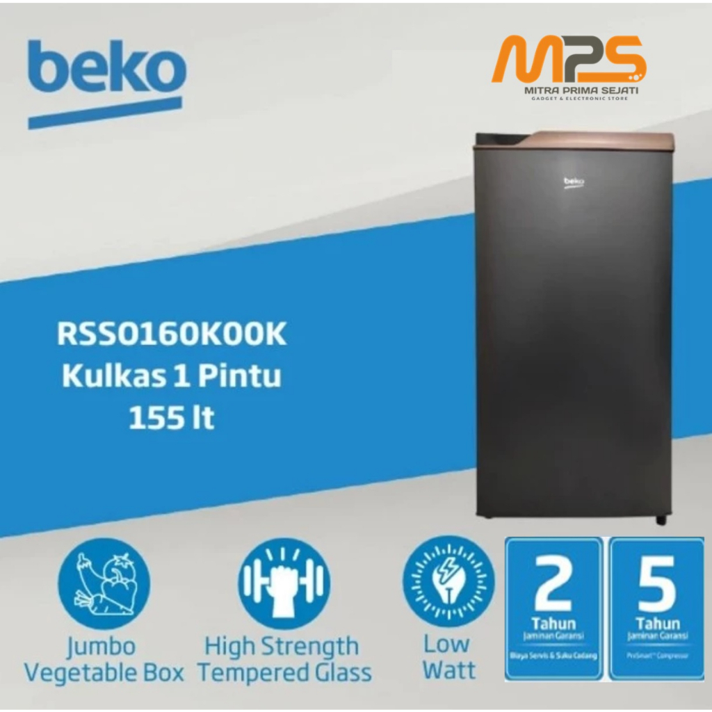 Jual Kulkas 1 Pintu BEKO RSSO160K00K - 155 Liter | Shopee Indonesia