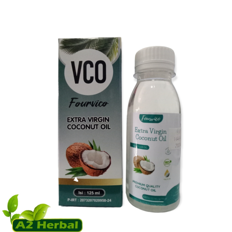 Jual VCO Fourvico | Exra Virgin Coconut Oil | Minyak Kelapa Murni - 125ml | Shopee Indonesia