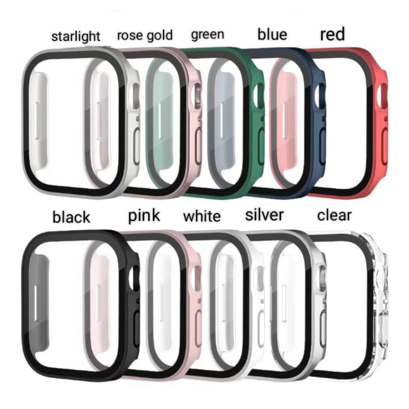 Jual Apple Watch Bumper Matte Doff Case+Glass iWatch Series 1/2/3/4/5 ...