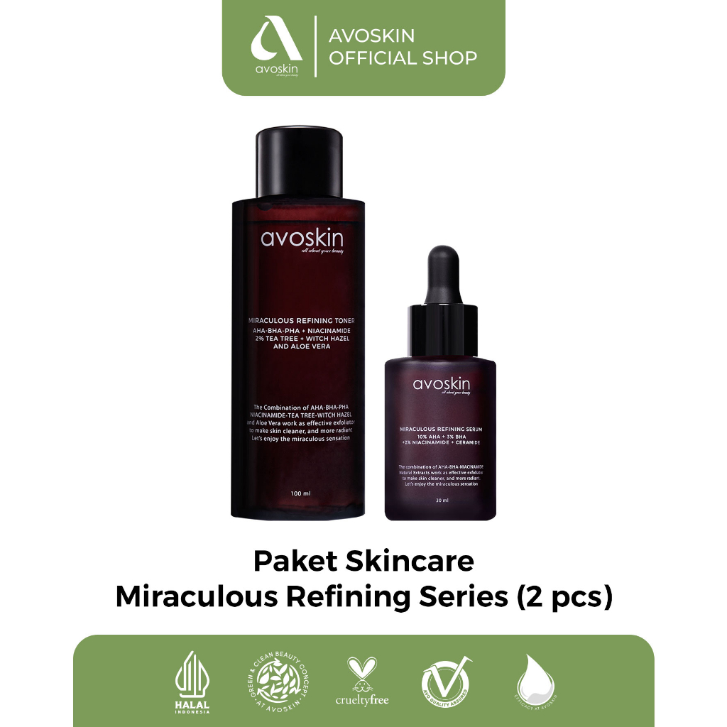 Jual Paket Skincare Eksfoliasi-Avoskin Miraculous Refining Series ...