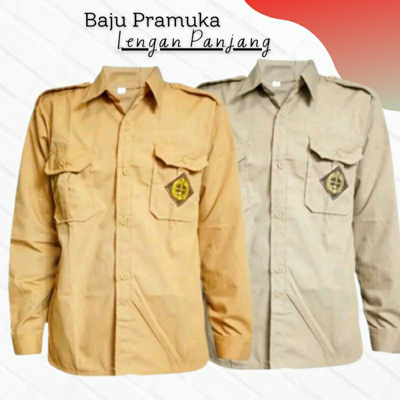 Jual Baju Seragam sekolah pramuka penggalang saku 2 atas lengan panjang SD SMP SMA Penggalang ...