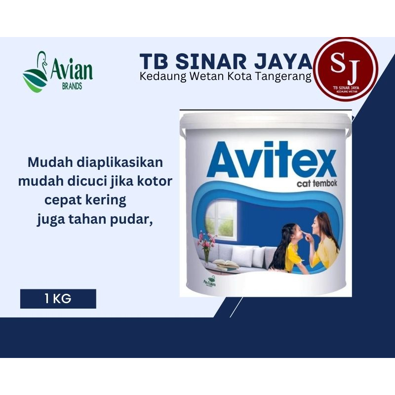 Jual Cat AVITEX 1KG Cat Tembok dan Plafon , | Shopee Indonesia