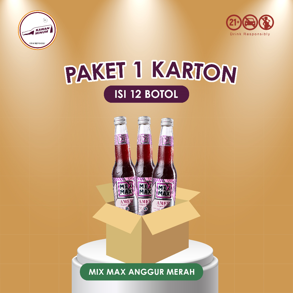Jual Paket 1 Karton (12 Botol Mix Max Anggur Merah) | Shopee Indonesia