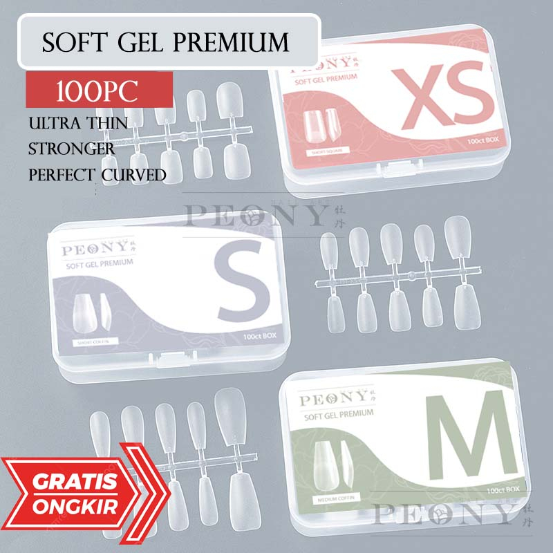 Jual SOFT TIPS PEONY Kuku Palsu Extention / Kuku Palsu SOFT TIPS Extention Full Tip / Nail Tips ...