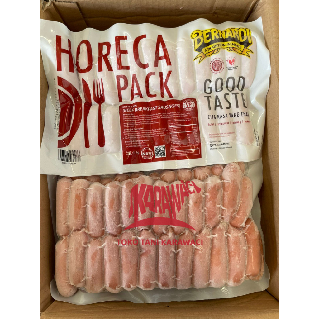 Jual BERNARDI Sosis Sapi Breakfast Horeca @1kg | Shopee Indonesia