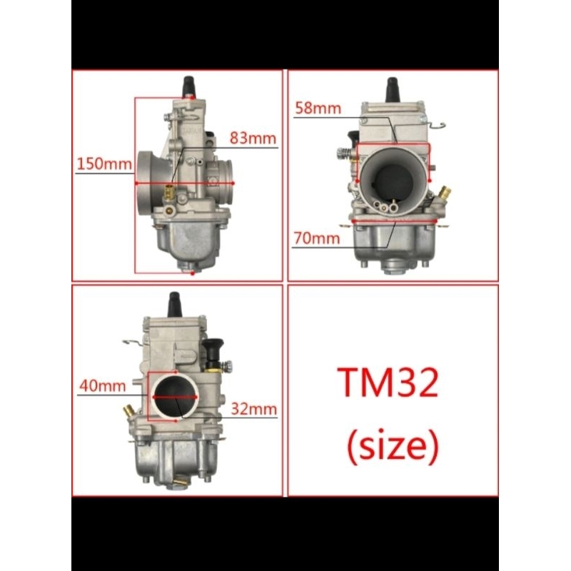 Jual Karburator TM 32mm TM / T700 Flat Valve 32mm mikuni karburator ...