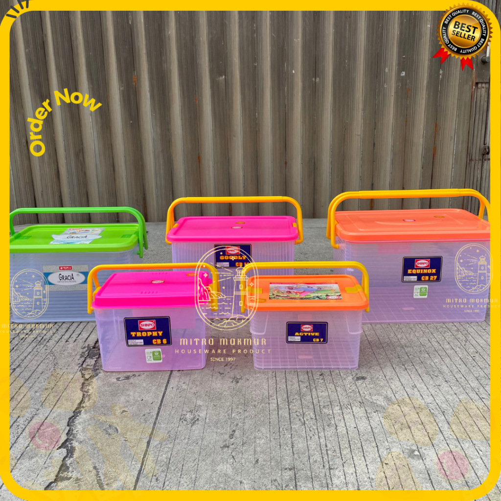 Jual SHINPO - CONTAINER BOX WITH HANDLE 6 7 18 27 LITER KONTAINER BOX ...