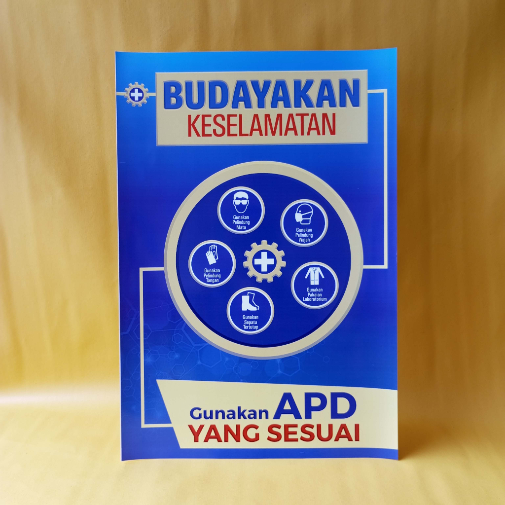 Jual Poster K3 | Poster Budayakan Keselamatan | Poster Gunakan APD yang ...